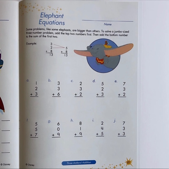 Disney | Toys | Disney Learning Addition Subtraction Book | Poshmark